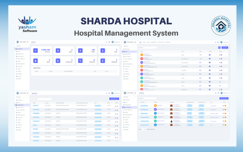 Case Study: Hospital Management System for Sharda Hospital | Yasham ...