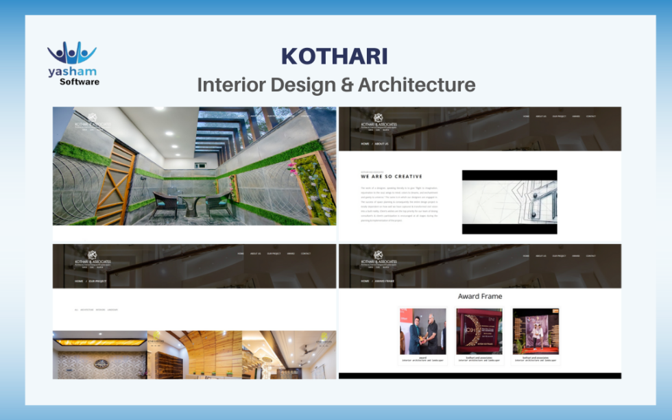 Case Study: Interior Design Portfolio Website – Kothari | Yasham ...